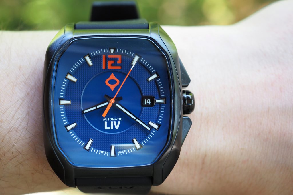LIV Rebel-A Black IP Automatic Blue Dial Watch Review - WatchReviewBlog