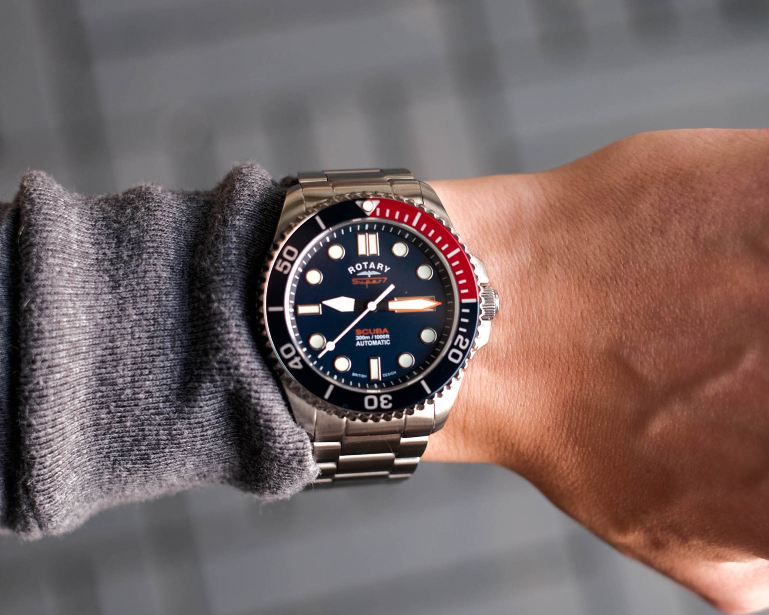Rotary Super 7 Scuba Pepsi Watch Review - WatchReviewBlog