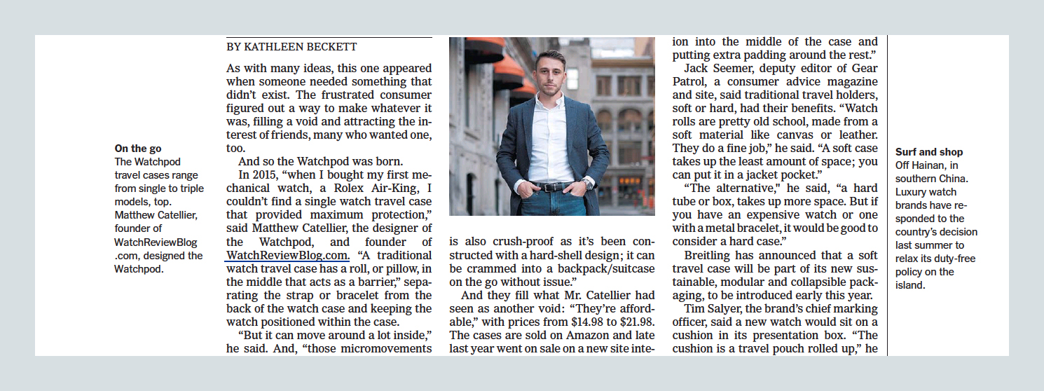 WatchReviewBlog and WATCHPOD® Featured in the New York Times ...