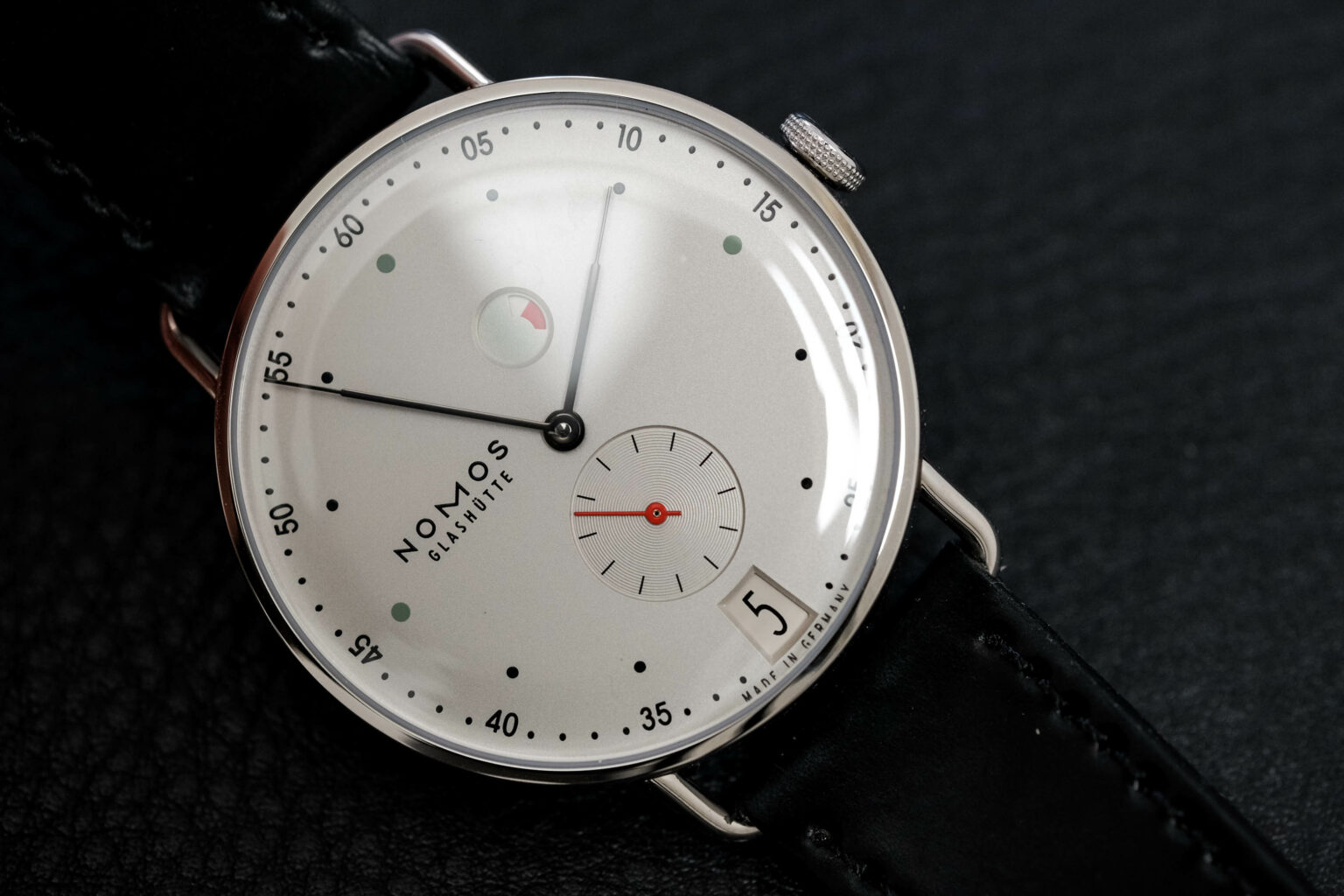 Nomos Metro Date Power Reserve Ref 1101 Watch Review - WatchReviewBlog