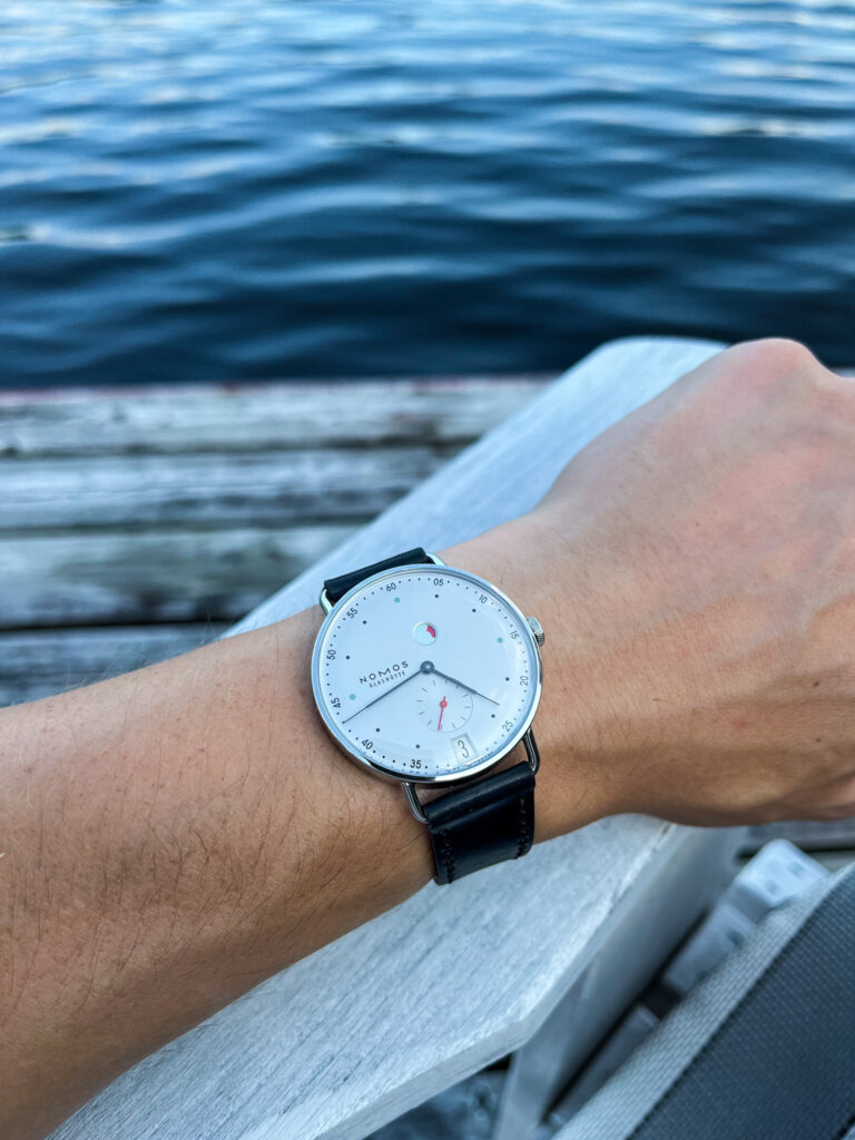 Nomos Metro Date Power Reserve Ref 1101 Watch Review - WatchReviewBlog