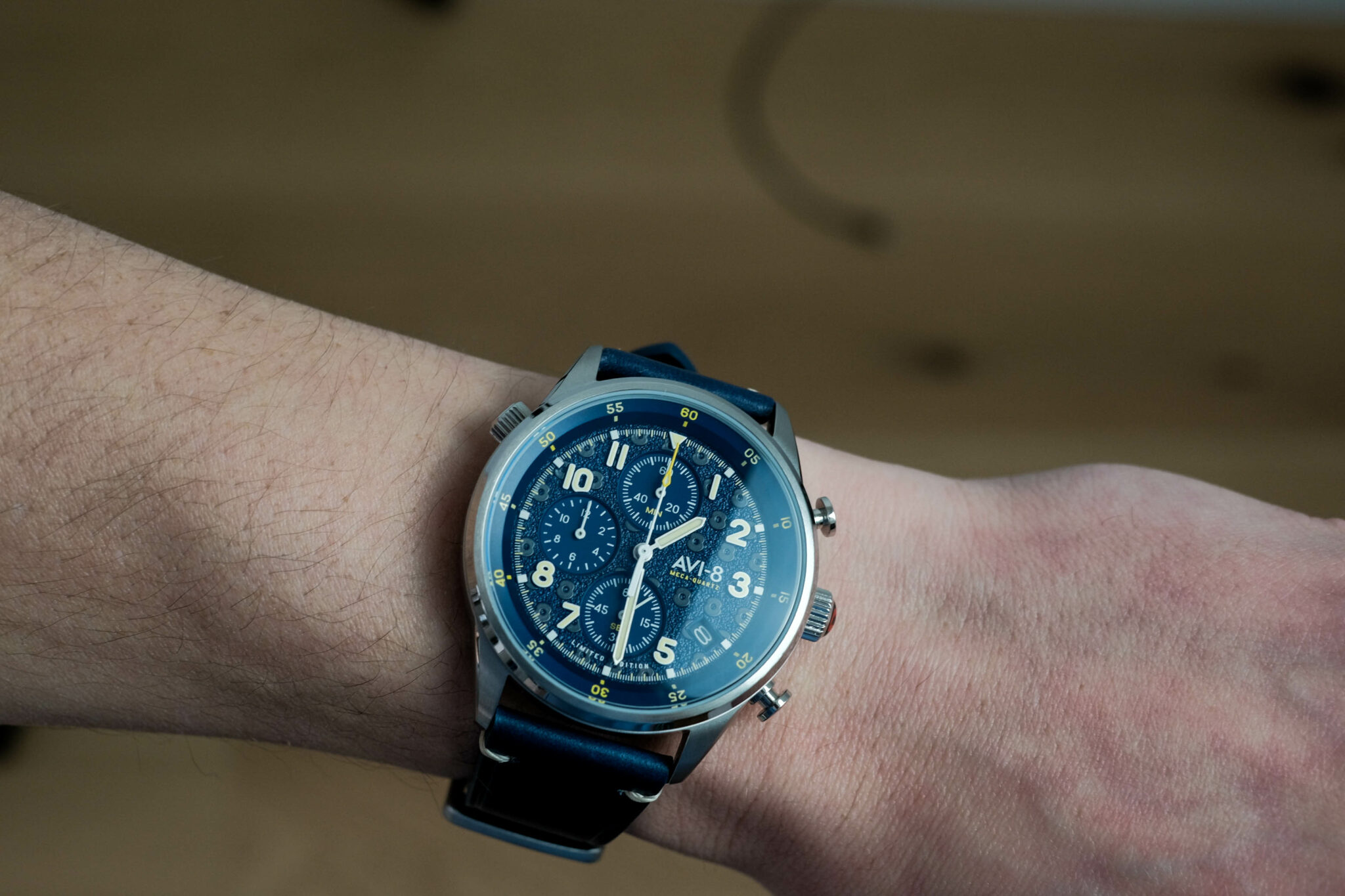 AVI-8 Flyboy AV-4102 Royal British Legion Tri-Service Chronograph Watch ...